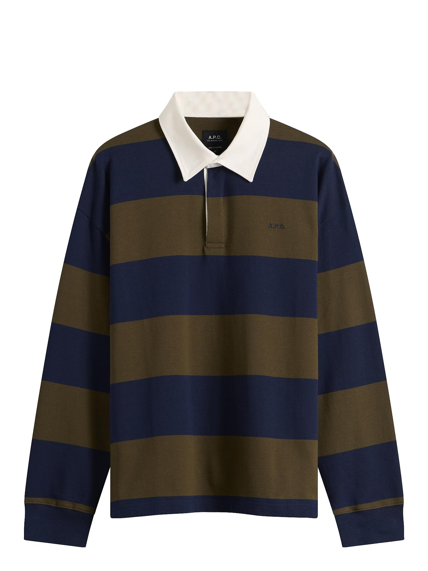 A.P.C. isaac block stripe rugby shirt
